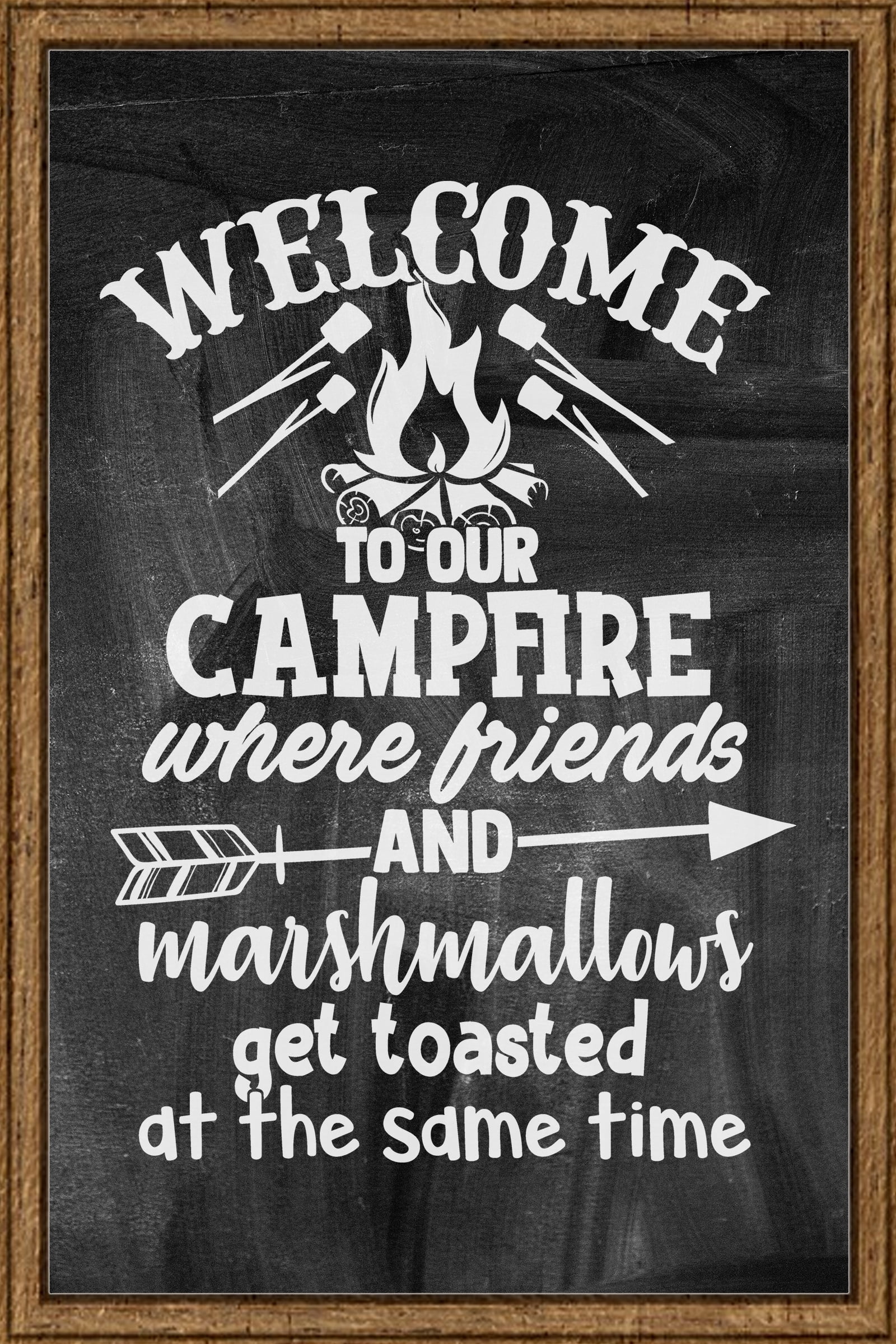 Welcome To Our Campfire Friends And Marshmallows Get Toasted Tin Sign ...