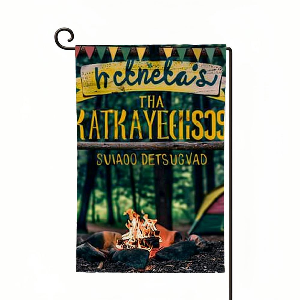 Welcome To Our Campsite Flag CAmping Rules Personalized Camping Garden ...