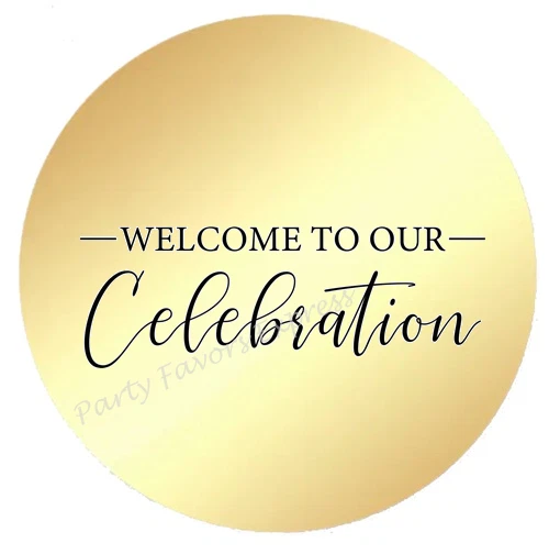 Welcome To Our Celebration Wedding Stickers Party Favors Phone Decal ...