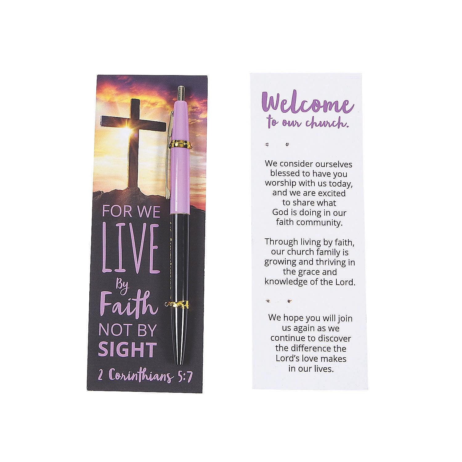Welcome To Our Church Pen On Card - Stationery - 12 Pieces - Walmart.com