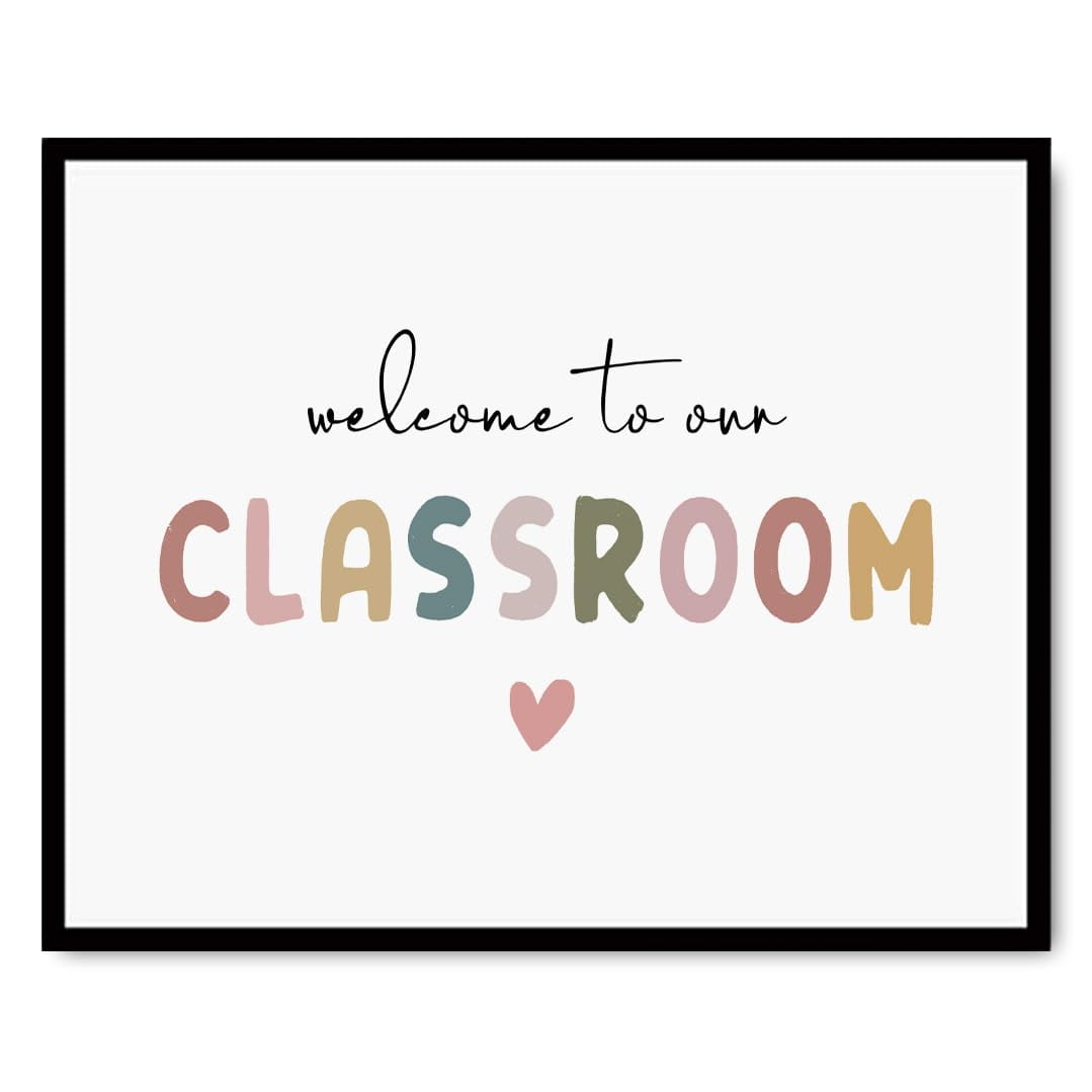 Welcome To Our Classroom, Classroom Decor, Classroom Sign, Rainbow Wall ...