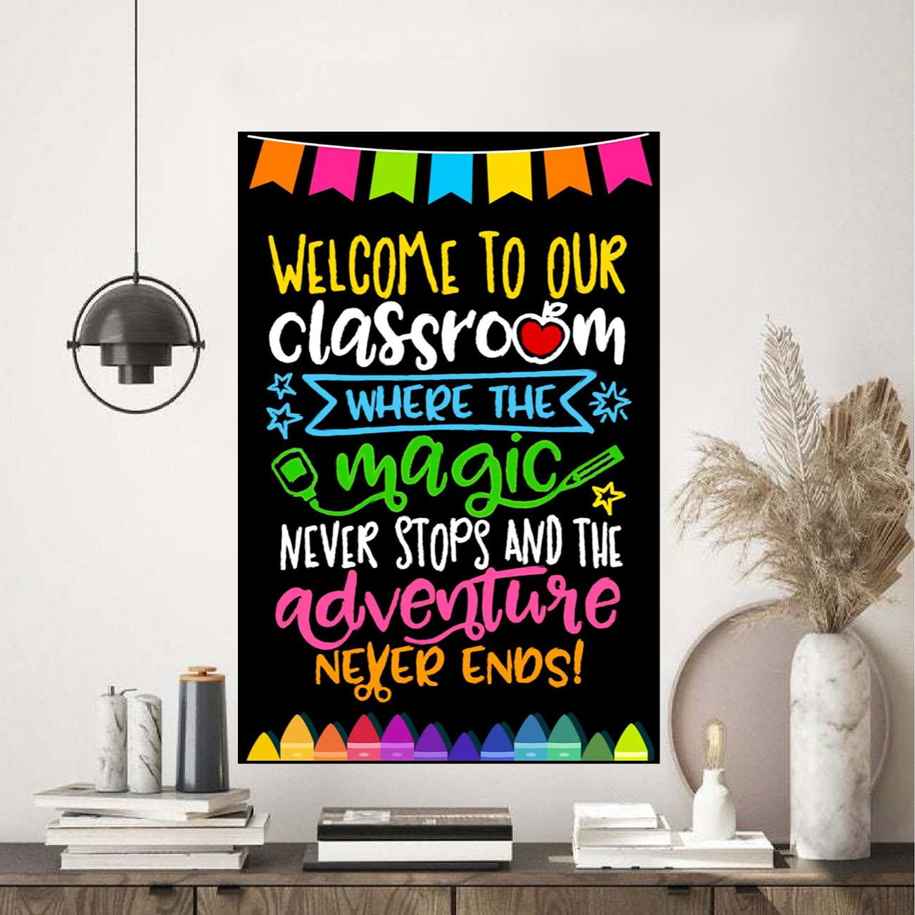 Welcome To Our Classroom Where The Magic Poster 24 x 36 Inch Poster ...