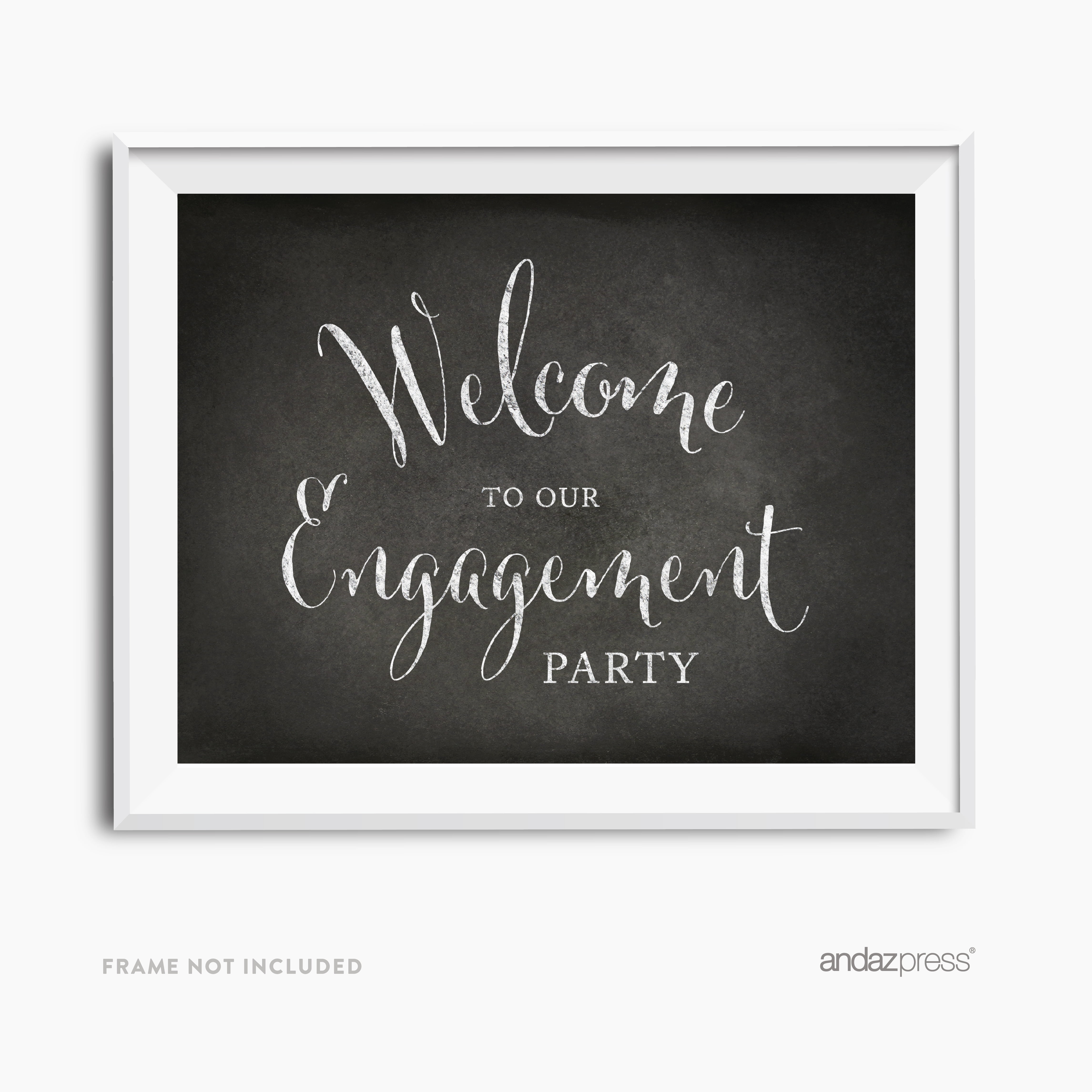 Welcome To Our Engagement Party Vintage Chalkboard Wedding Party Signs ...