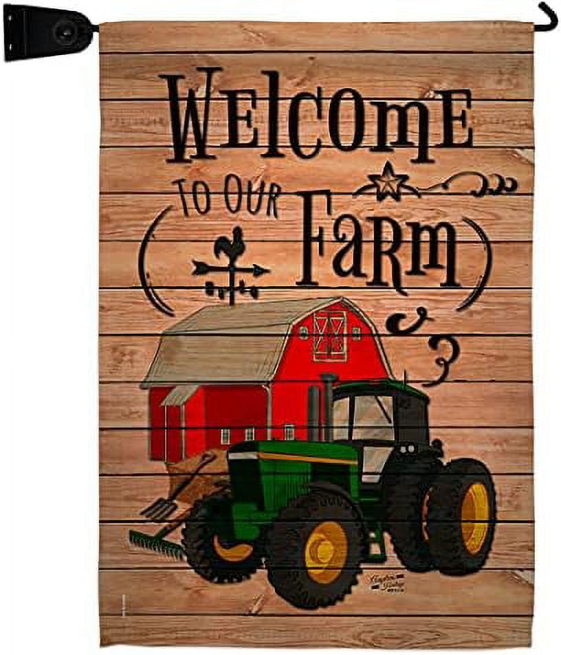 Welcome To Our Farm Garden Flag Set Mailbox Hanger Country Living ...