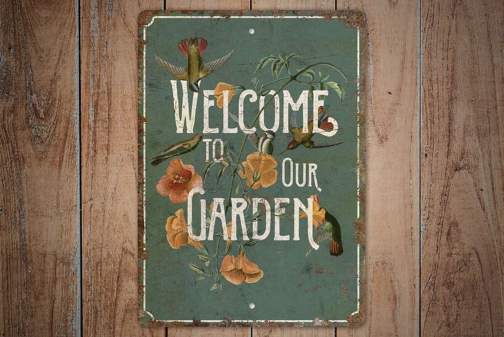 Welcome To Our Garden Garden Sign Garden Decor Garden Welcome Sign ...