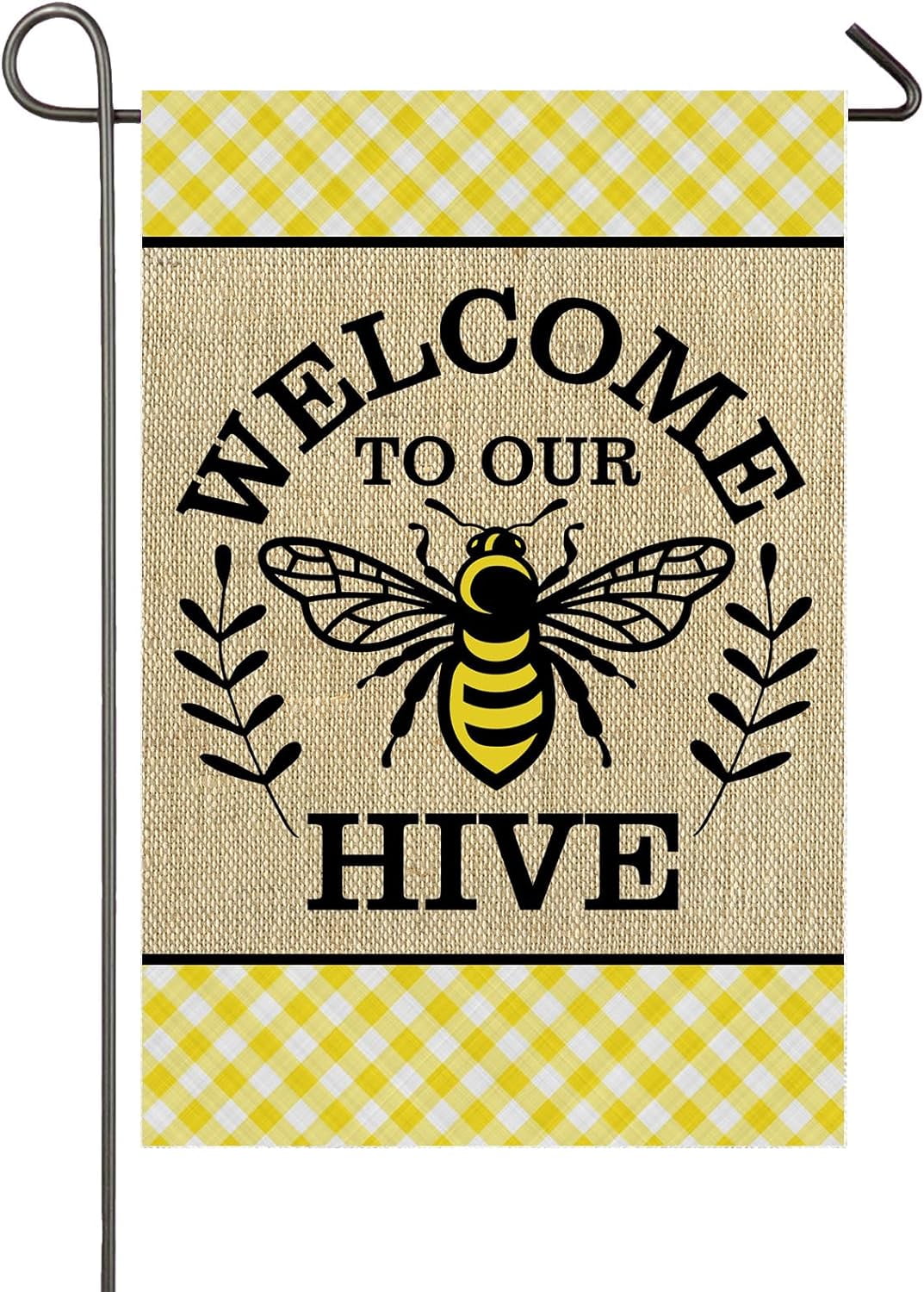 Welcome To Our Hive Bee Garden Flag Double Sided Small Summer Bee Yard ...