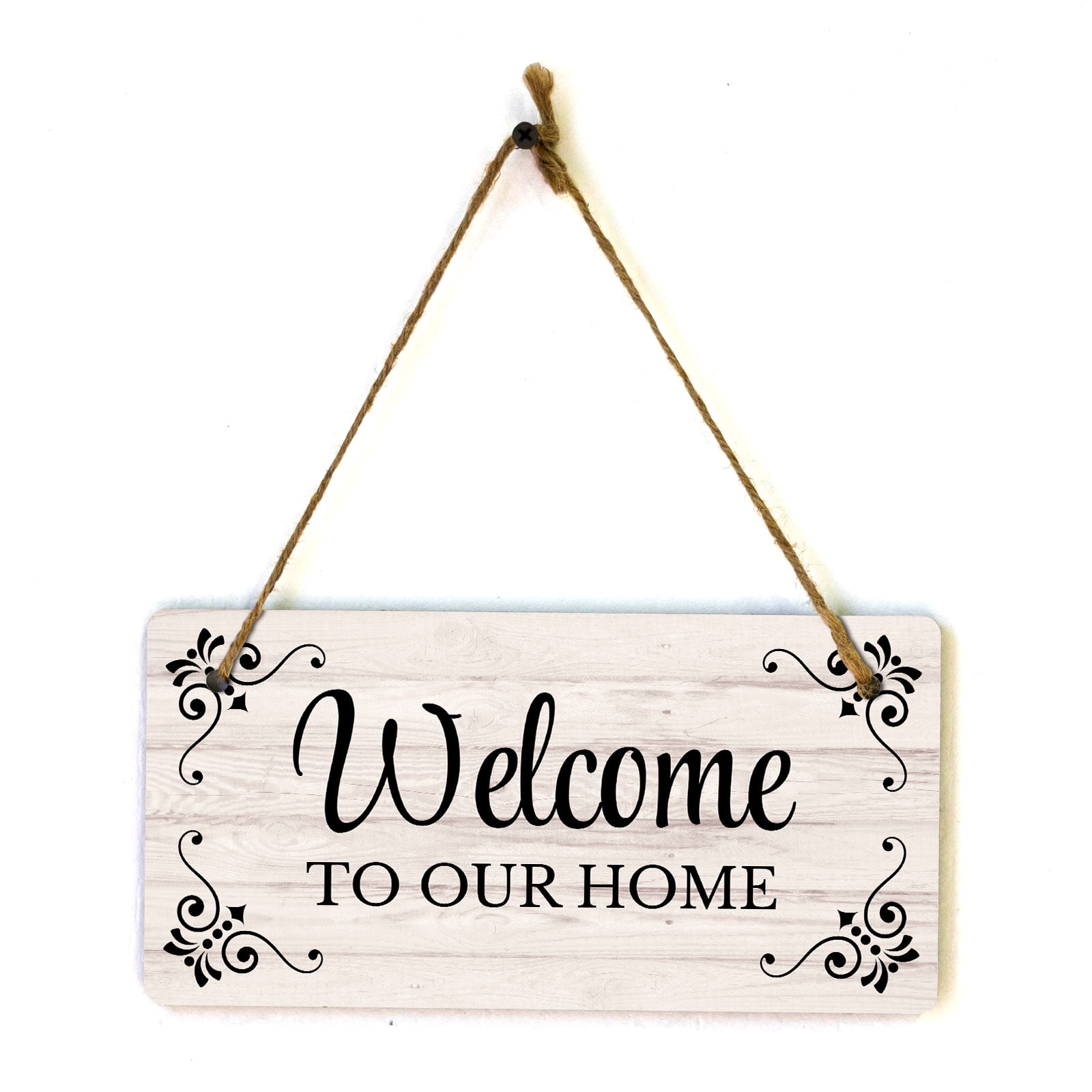 Welcome To Our Home 5x10 Hanging Wall or Door Sign - Walmart.com