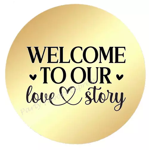 Welcome To Our Love Story Wedding Stickers Party Favors Phone Decal ...