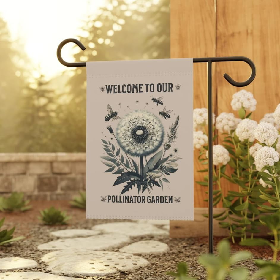 Welcome To Our Pollinator Garden Bee Beekeeper Flower Garden Flag House ...
