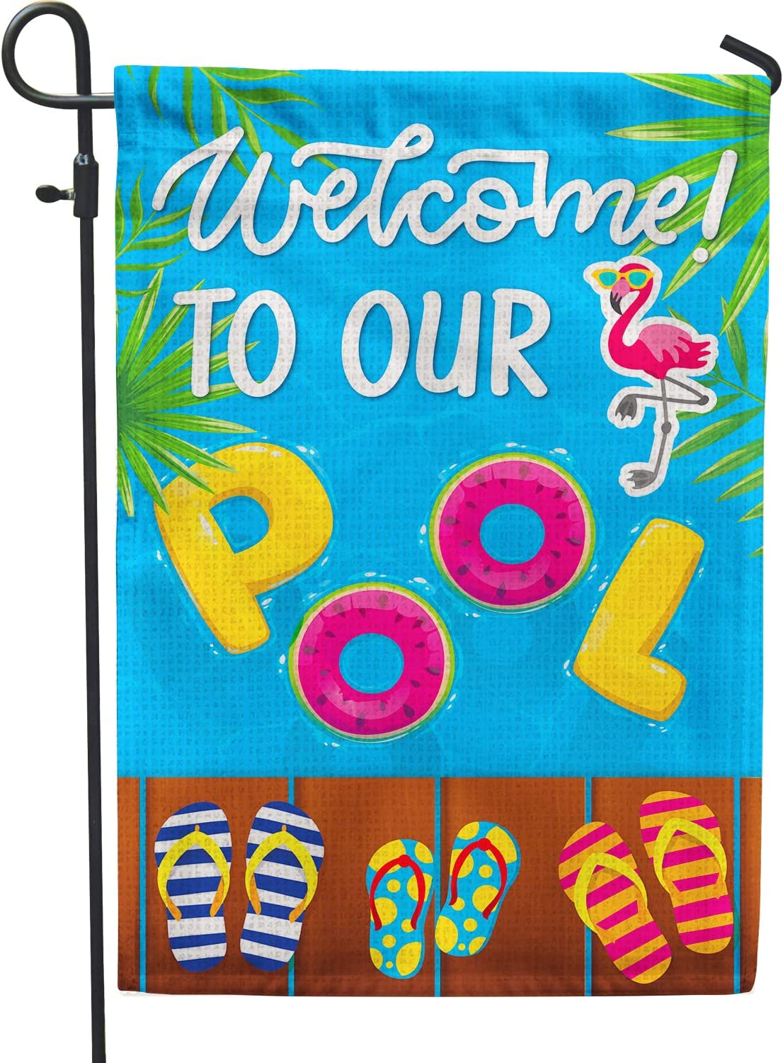 Welcome To Our Pool Summer Flag, Pool Flag for Outdoor Decorations ...