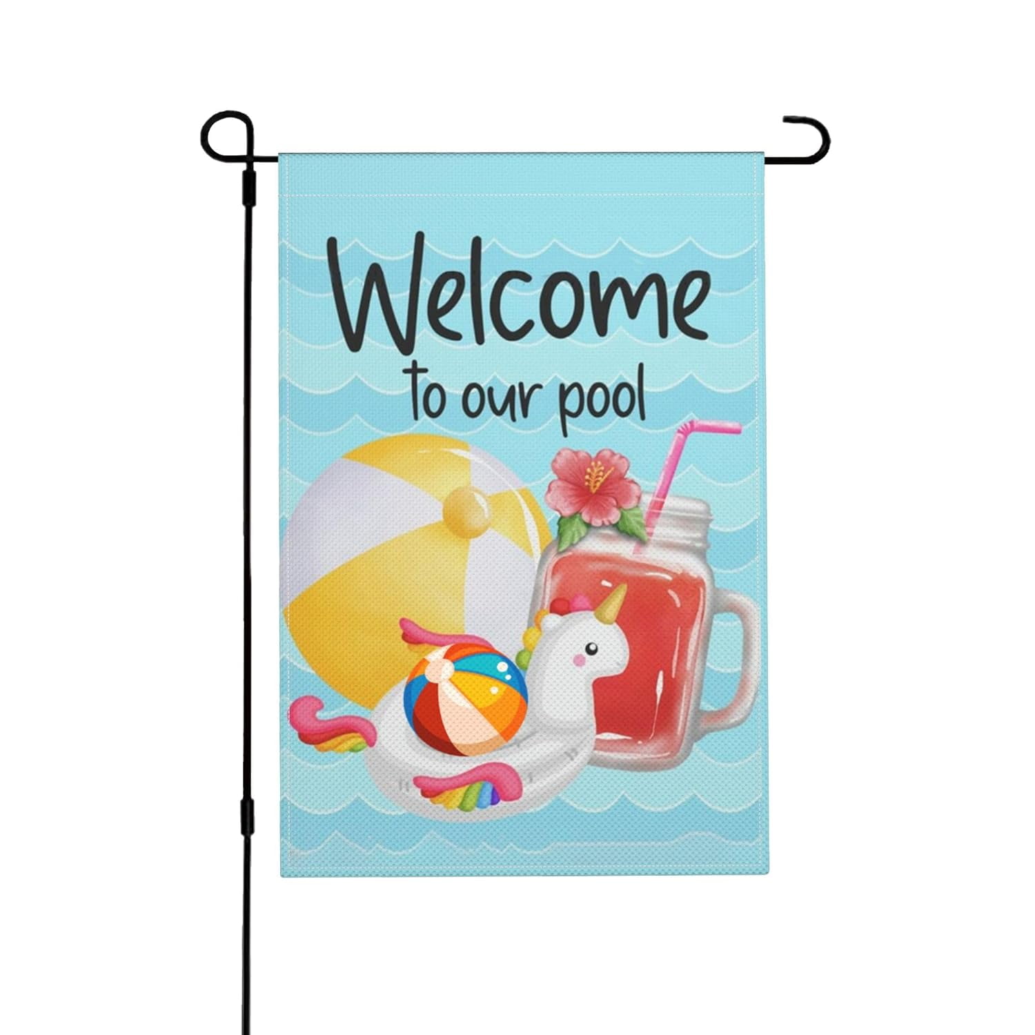 Welcome To Our Pool Summer Garden Flag,Pool Flag for Outdoor ...