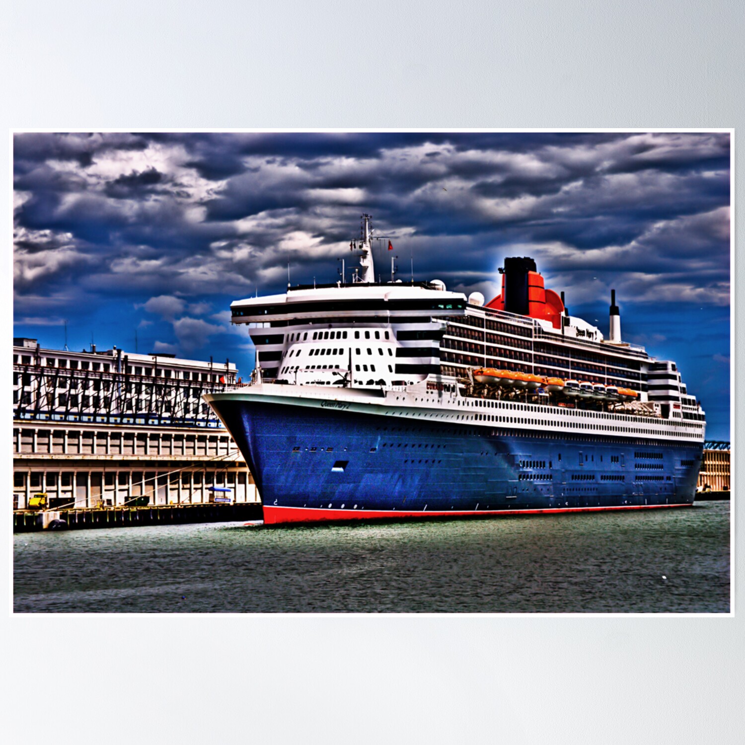 Welcome To Queen Mary 2 Poster Wall Art, Modern Wall Decor, 12x18 ...