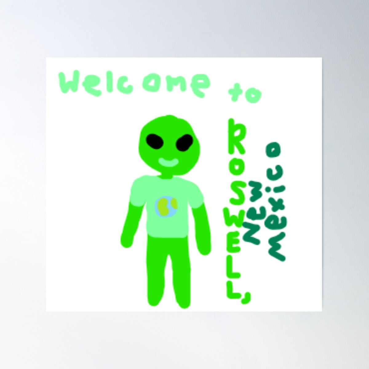 Welcome To Roswell Poster Wall Art, Modern Wall Decor For Living Room ...