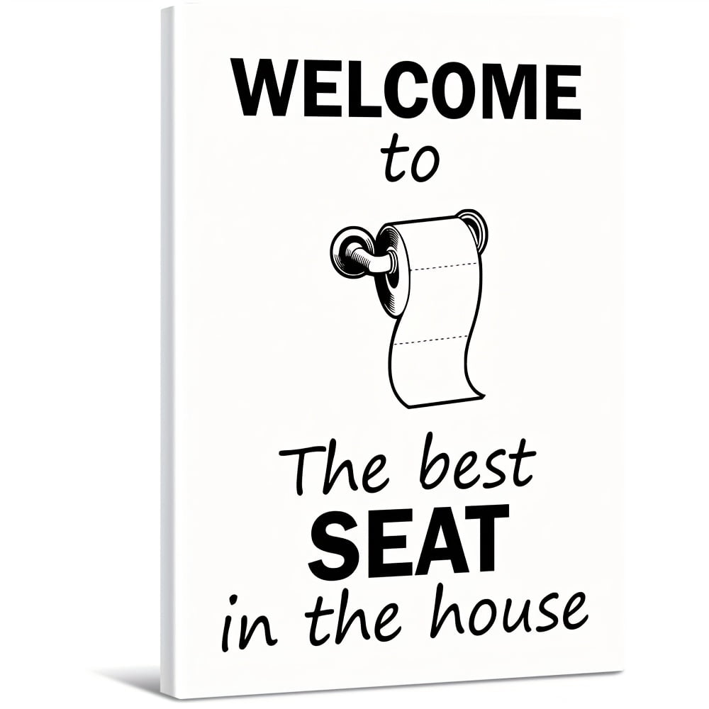 Welcome To The Best Seat Humorous Poster Large Wooden Framed Wall Art ...