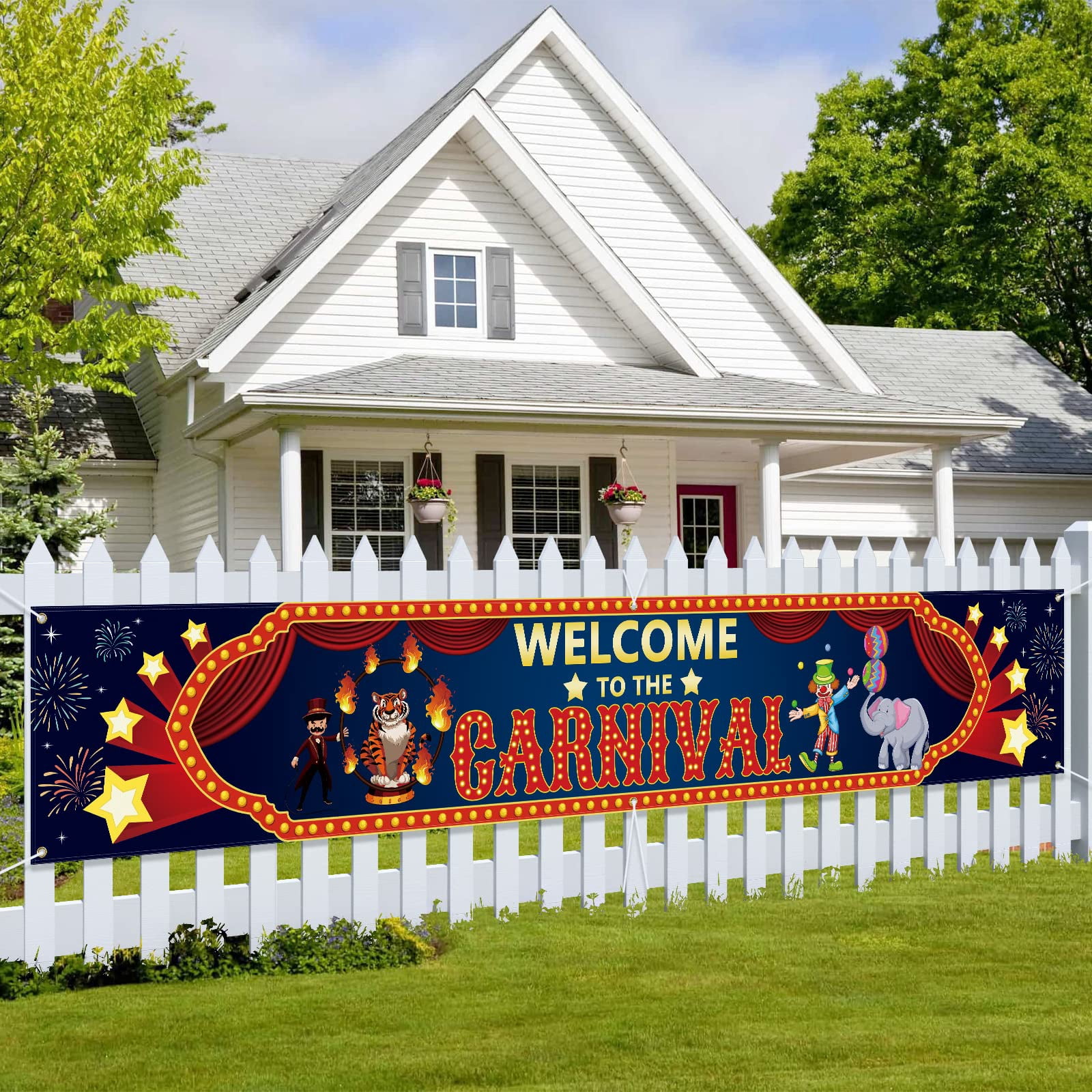 Welcome To The Carnival Banner Circus Party Supplies Decoration ...