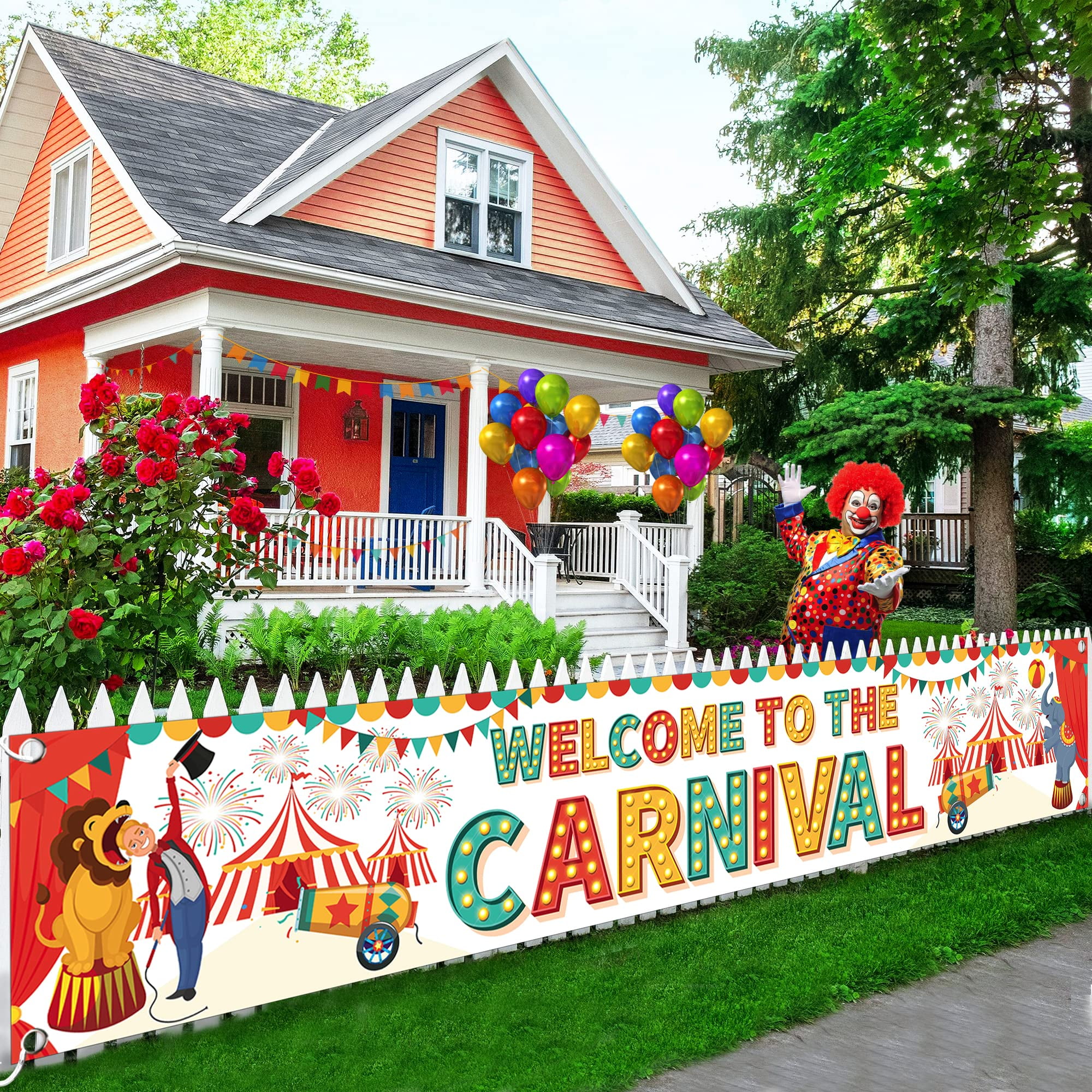 Welcome To The Carnival Banner Circus Party Supplies Decoration ...
