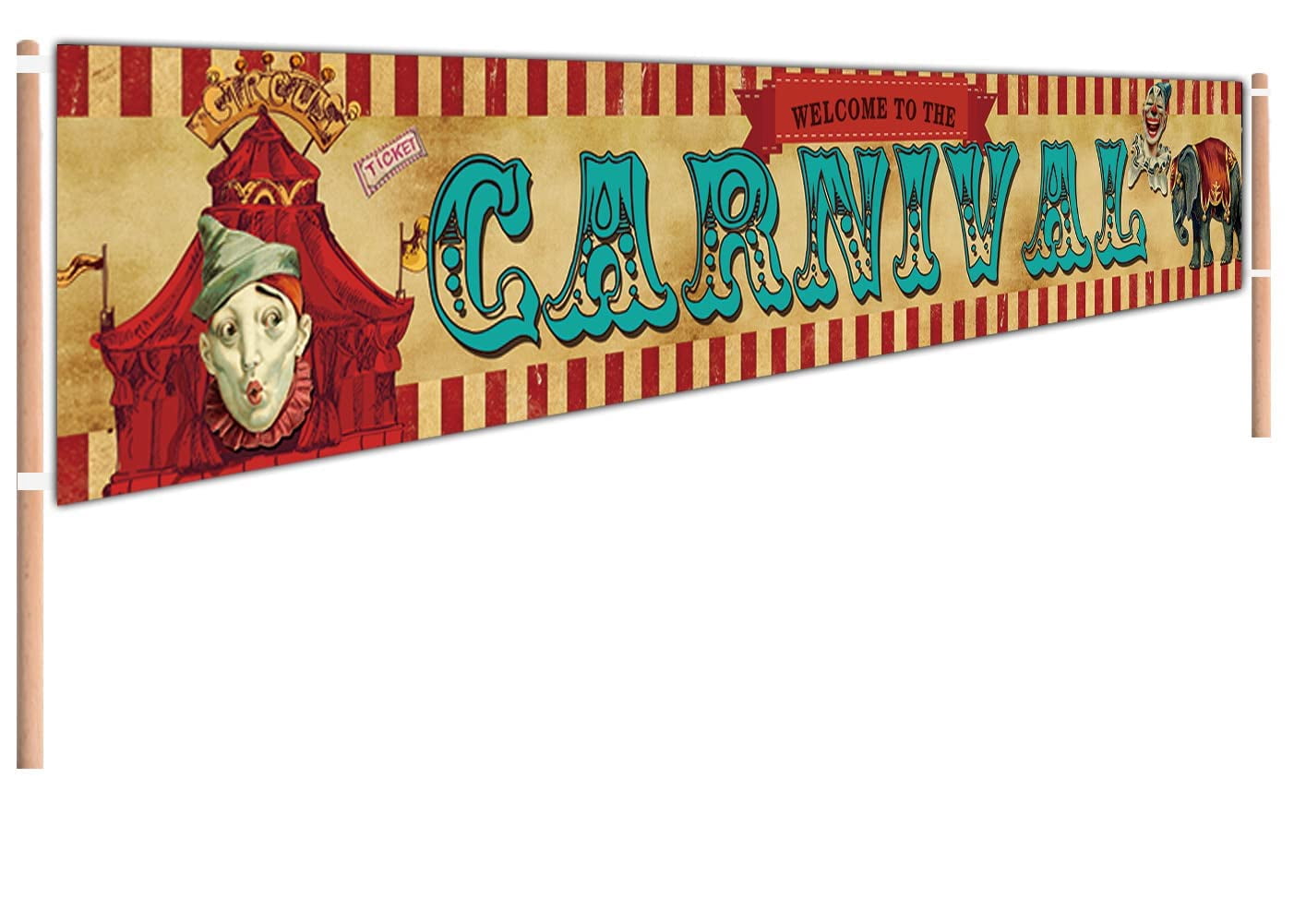 Welcome To The Carnival Banner Circus Party Supplies Decoration ...