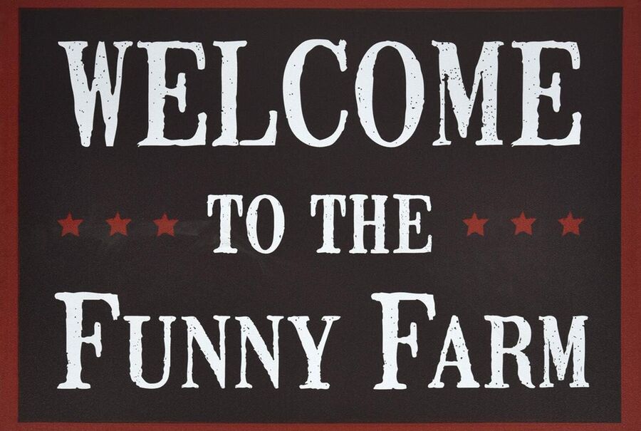 Welcome To The Funny Farm Funny Metal Aluminum Sign Size: 16 x 12 Inch ...