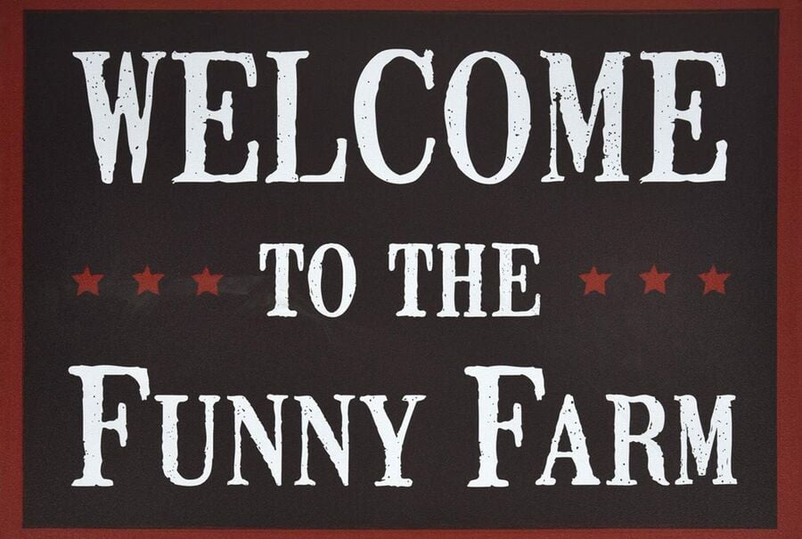 Welcome To The Funny Farm Funny Metal Aluminum Sign Size: 8 x 12 Inch ...