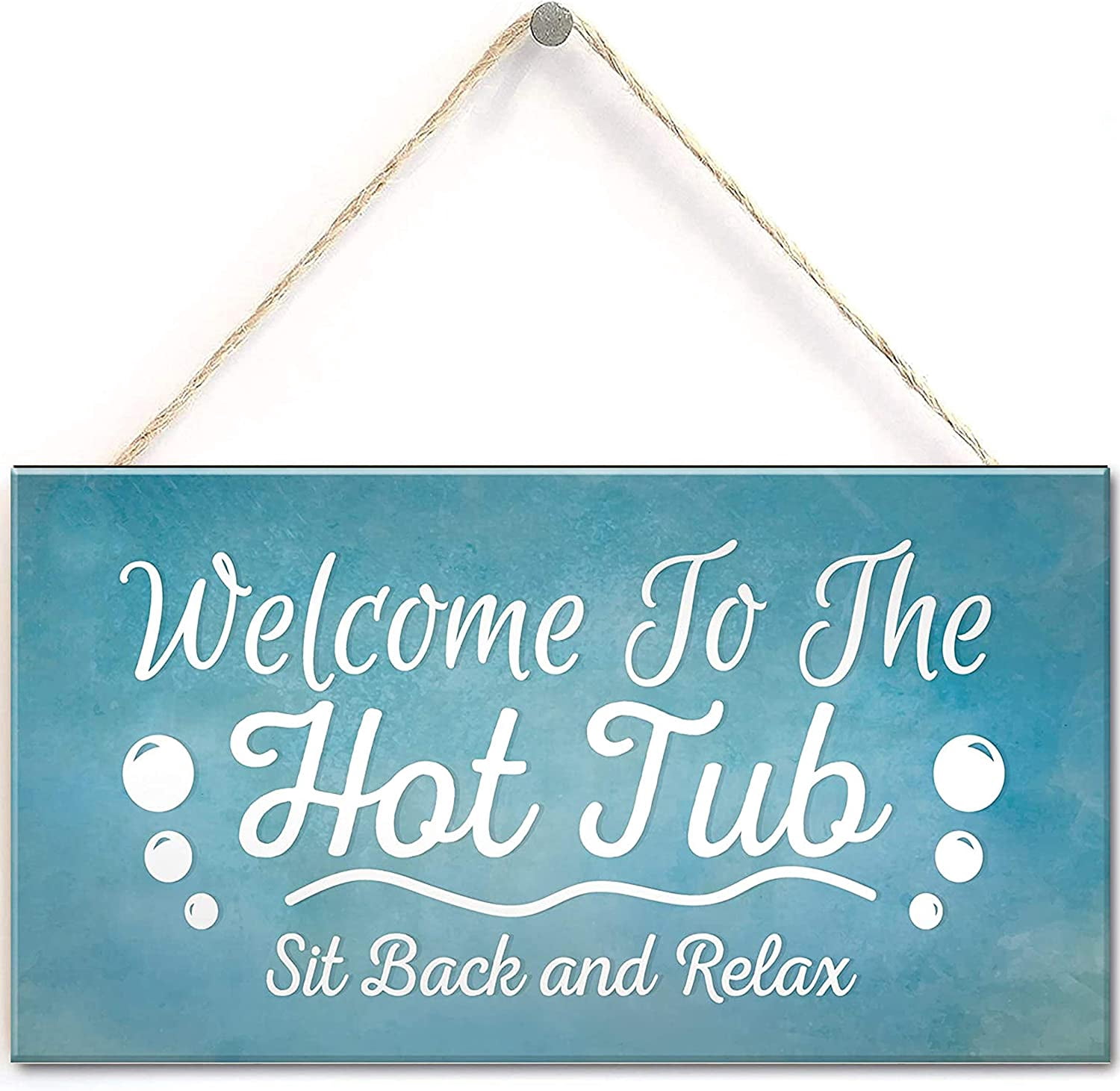 Welcome To The Hot Tub Novelty Garden Jaccuzzi Pool Hanging Plaque ...