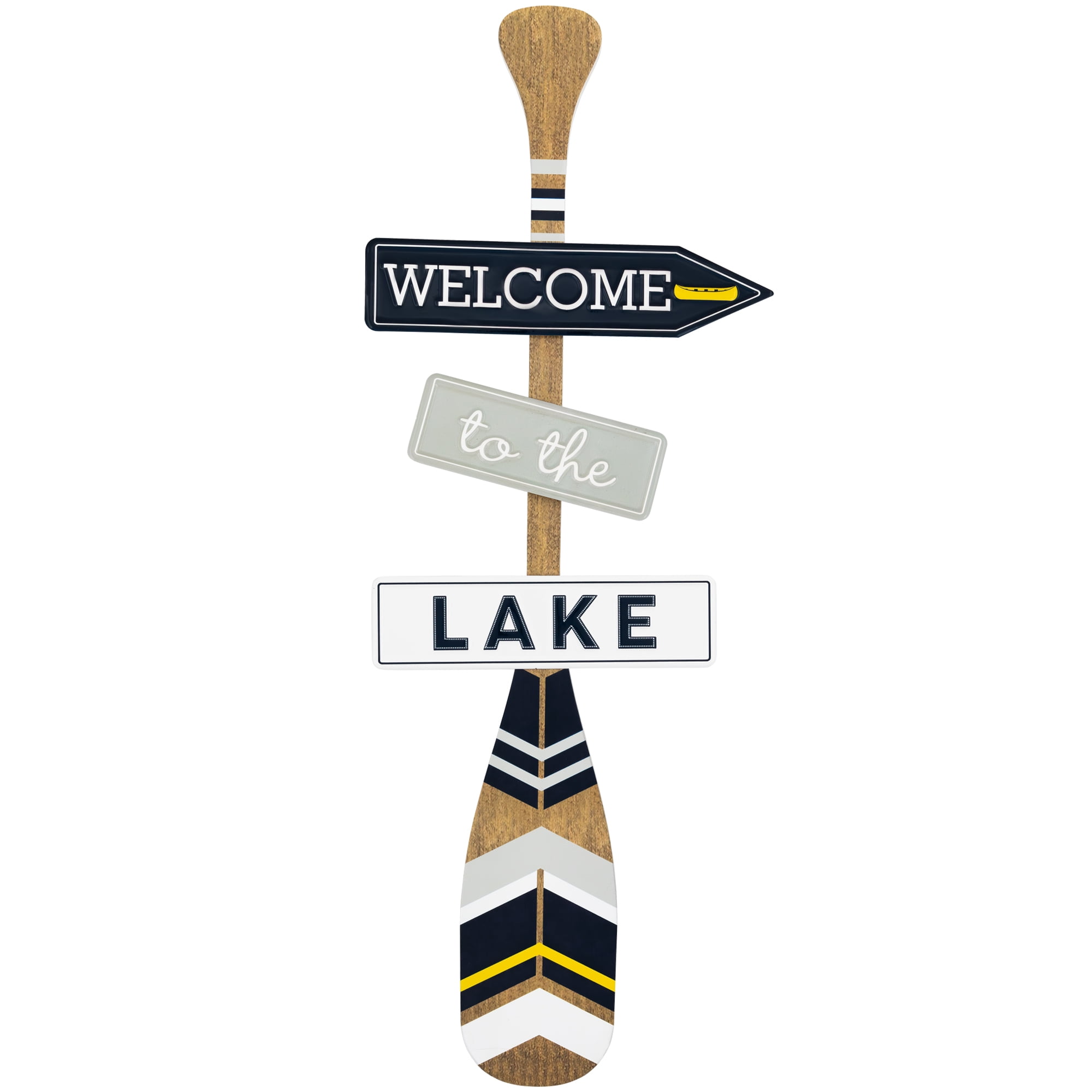 Lake Paddle Wall Sign - Rustic Wood Design - Indoor Decor - Walmart.com