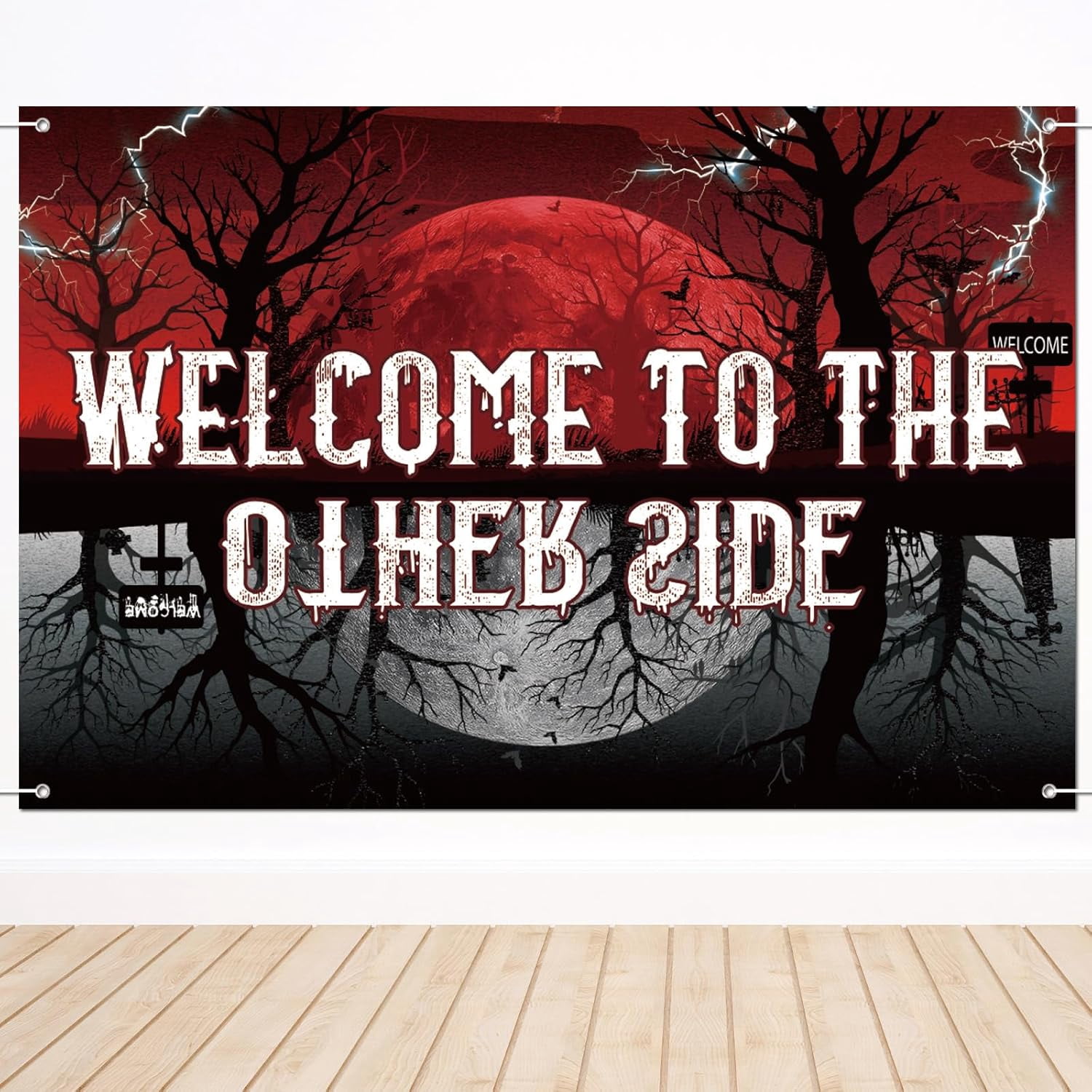 Welcome To The Other Side Backdrop Banner Birthday Party Decor Supplies ...