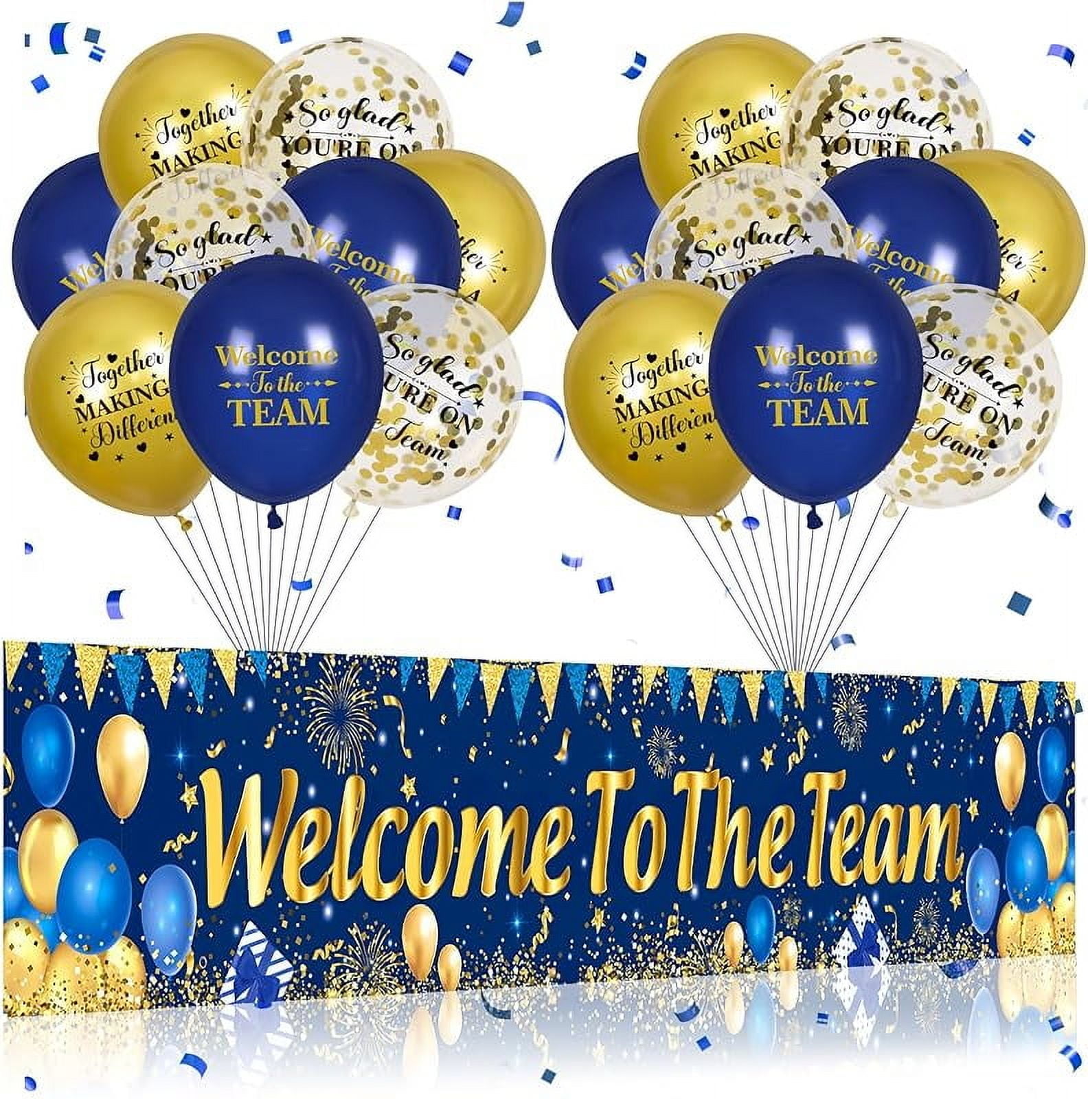 Welcome To The Team Decorations Blue Gold Welcome To The Team Yard ...
