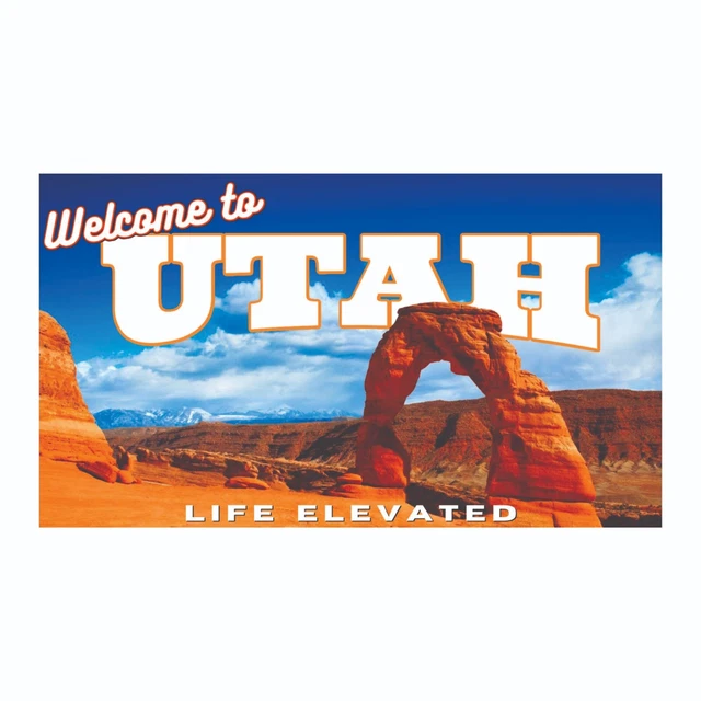 Welcome To Utah Sticker Phone Decal Water Bottle Stickers Car Decals ...