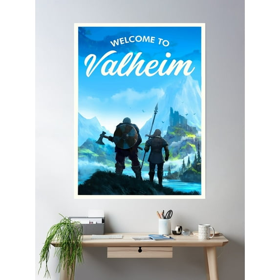 Welcome To Valheim Poster Wall Art, Modern Wall Decor For Living Room ...