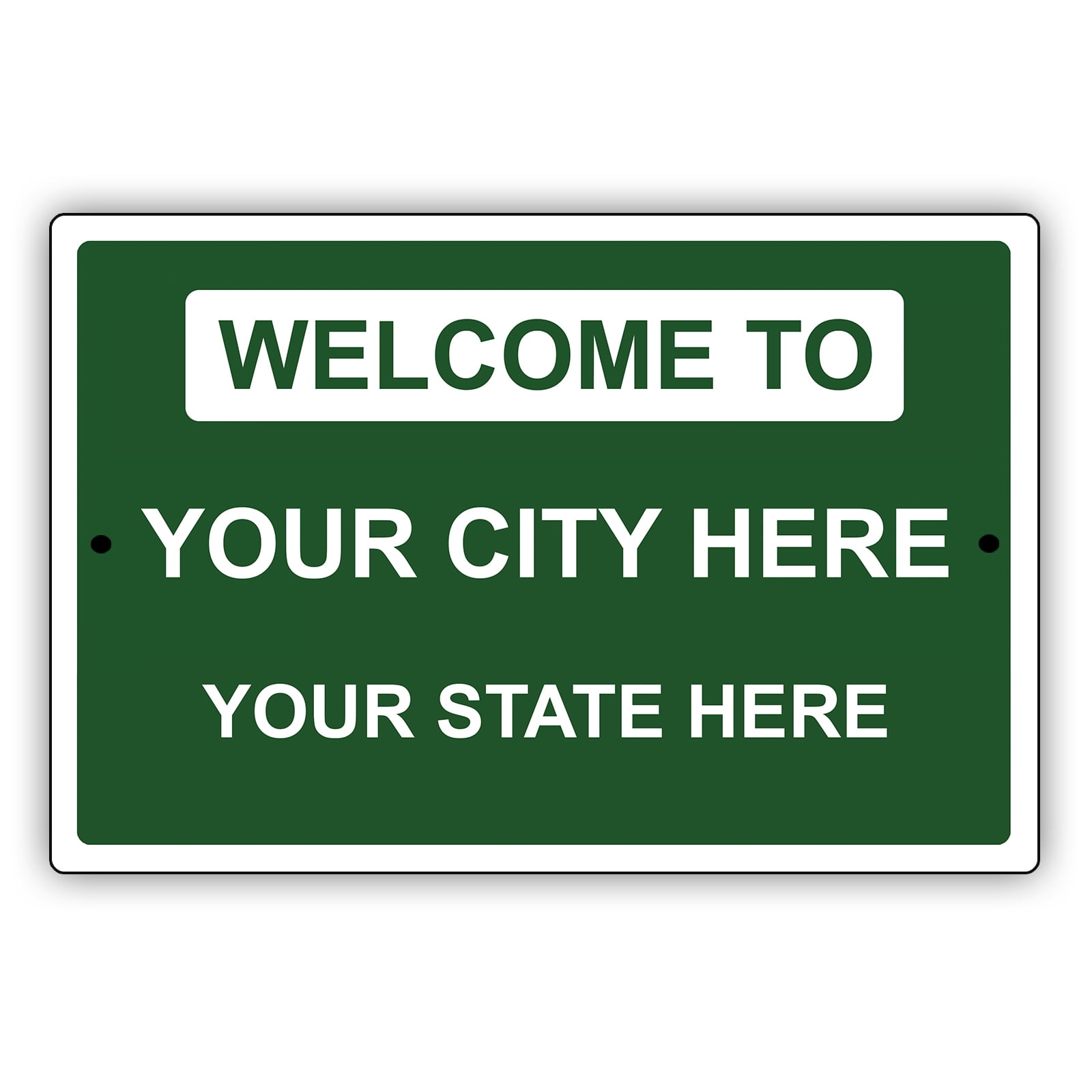 Welcome To Your City Here Novelty Display Outdoor Indoor Unique ...