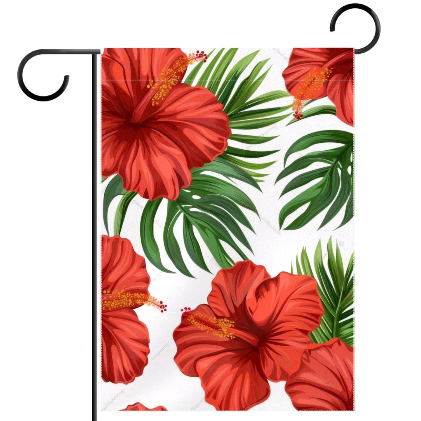 Welcome Tropical Flowers Nature Blossom Flowers Garden Flag, Vertical ...