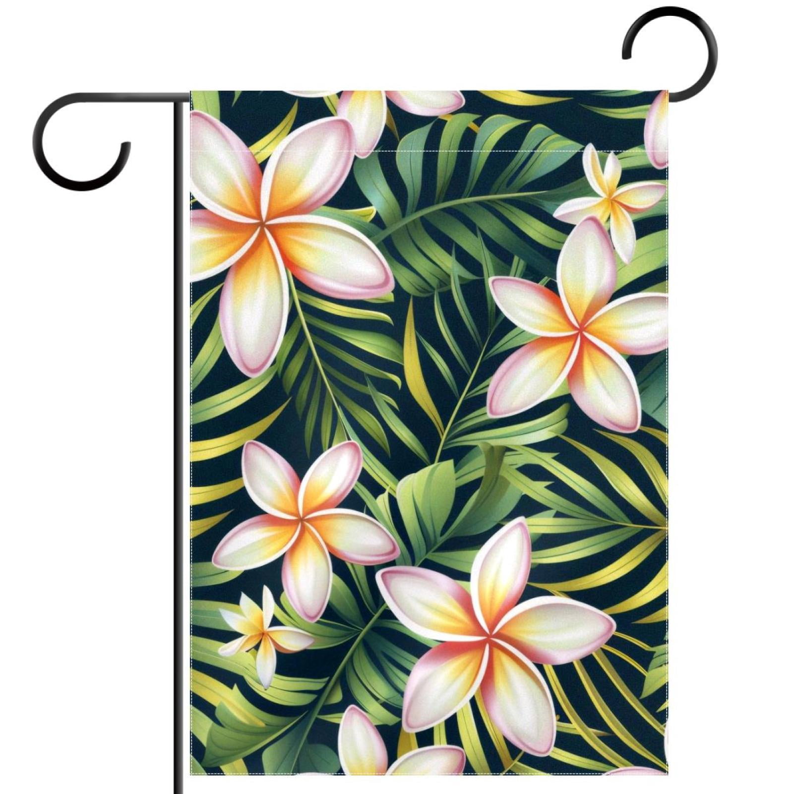 Welcome Tropical Monstera Paradise Flower Palm Leaf Garden Flag ...