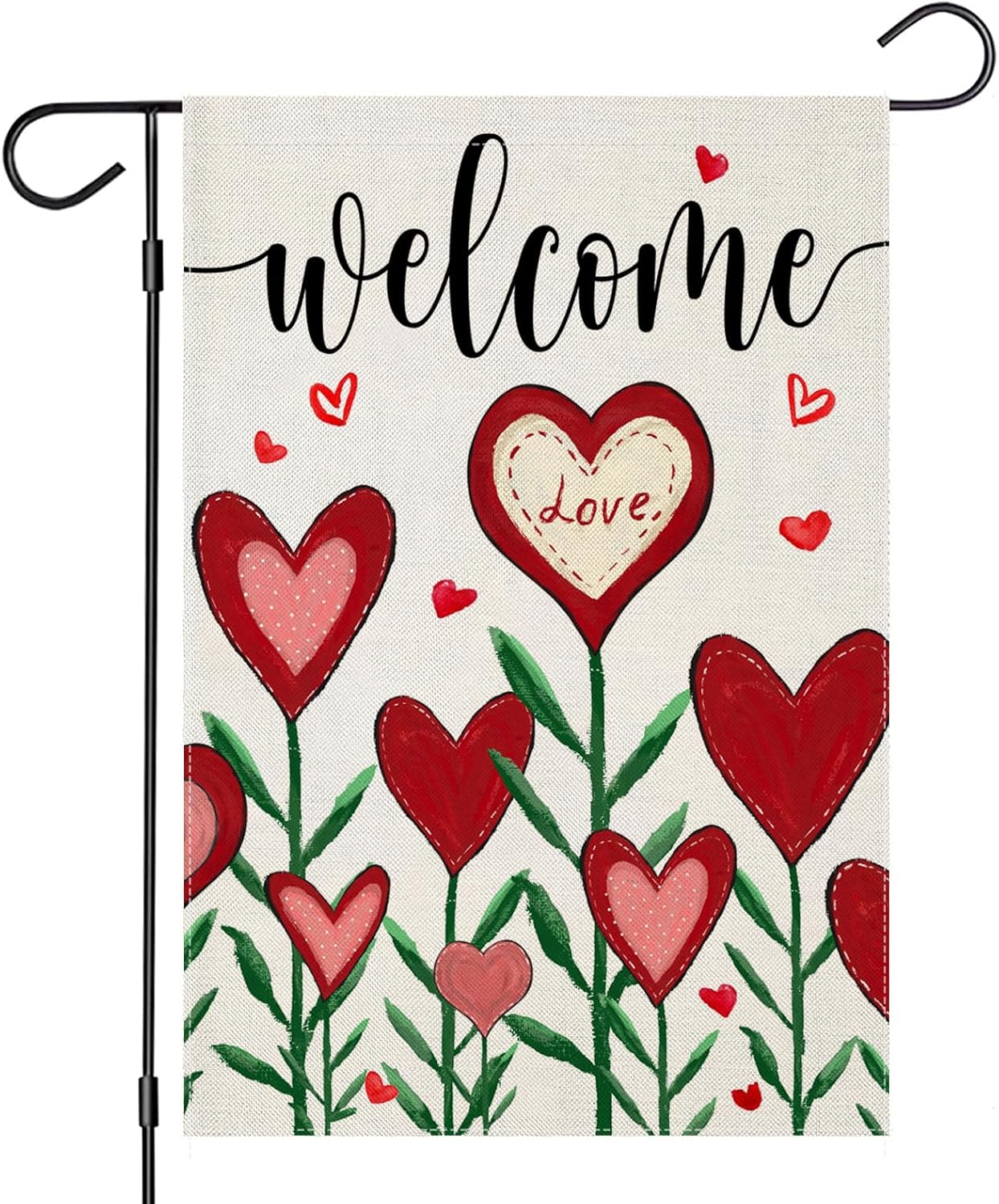 Welcome Valentines Day Garden Flags for Outside Decoration, Love ...