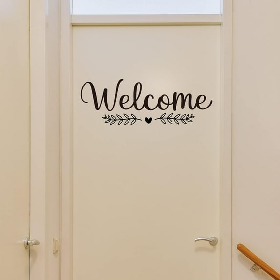 Welcome Vinyl Front Door Decal DIY Entryway Lettering Wall Words Home ...