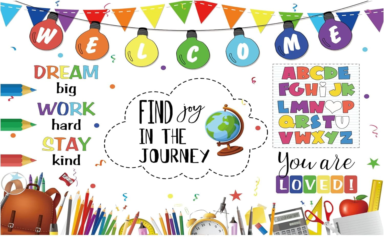 Welcome Virtual Learning Backdrop for Back to School Study at Home ...