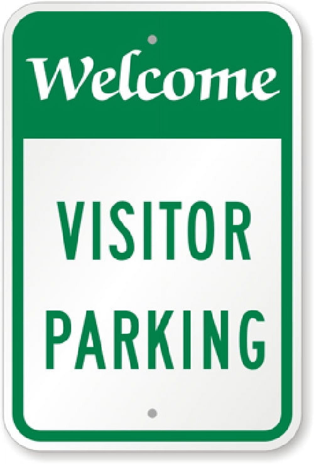 Welcome Visitor Parking Metal Sign Weatherproof SIZE: 8" x 12 ...
