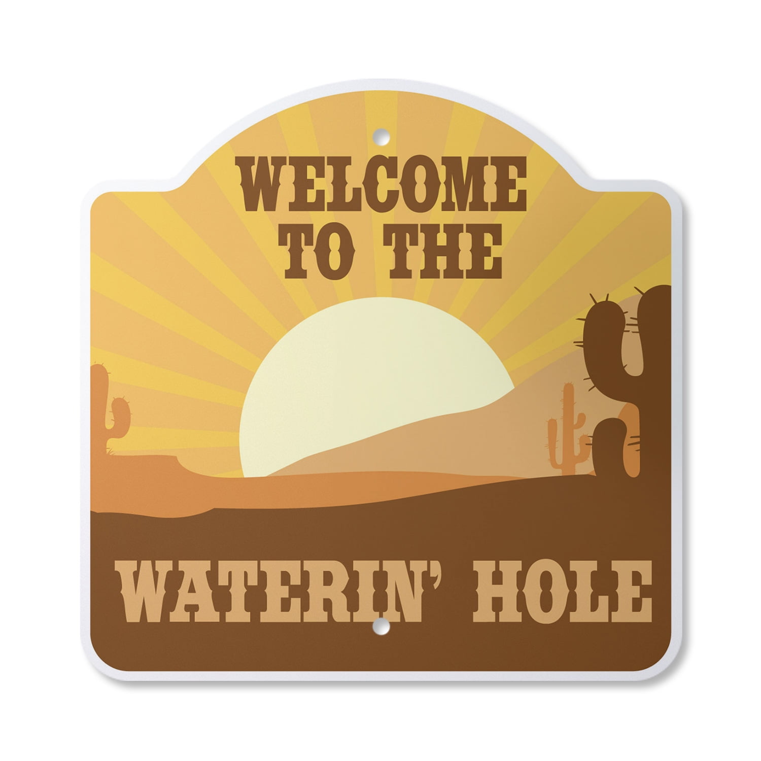 Welcome To The Waterin' Hole 10” x 10” Sign | Indoor/Outdoor Plastic ...