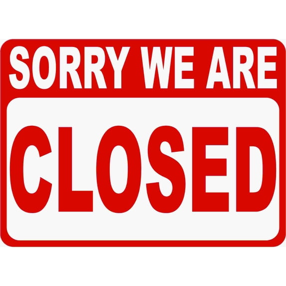 Welcome We Are Open Sorry We Are Closed Two Sided Sign - Walmart.com