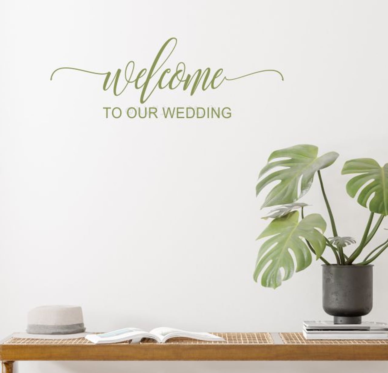 Welcome to our Wedding Vinyl Wall Art for Mirror or Sign - Cute Matte ...