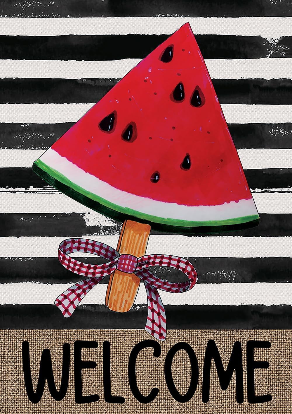 Welcome Wedge Summer Flag, Double Sided for Outdoor Watermelon House ...