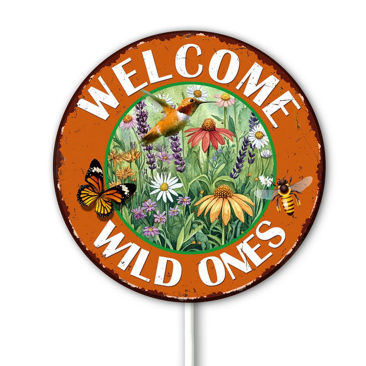 Welcome Wild Ones Garden Sign Pollinator Habitat Garden Sign ...