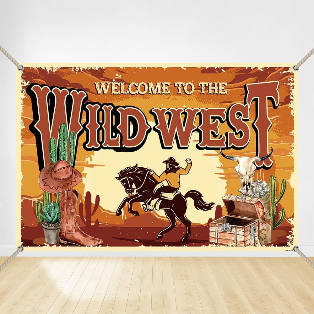 Welcome to The Wild West Backdrop for Party Kids Adults Western ...