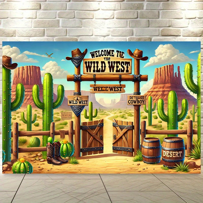 Welcome to the Wild West Backdrop Rustic Desert Scene Photography ...