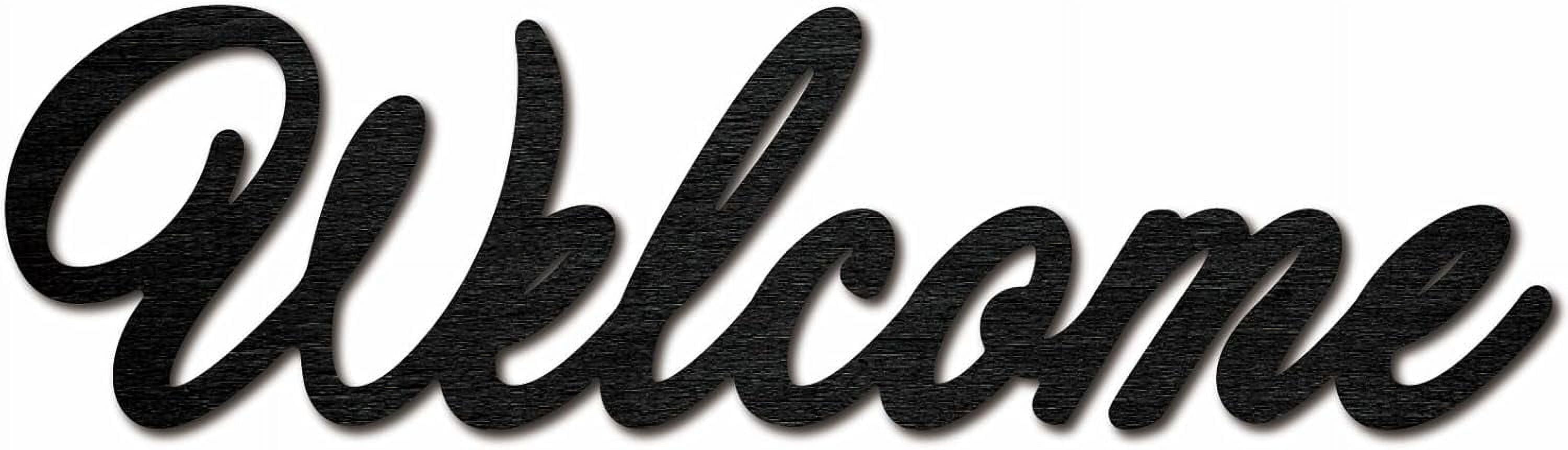 Welcome Wood Cut Sign Art Letter Laser Cut Wood Sign Wooden Decor ...