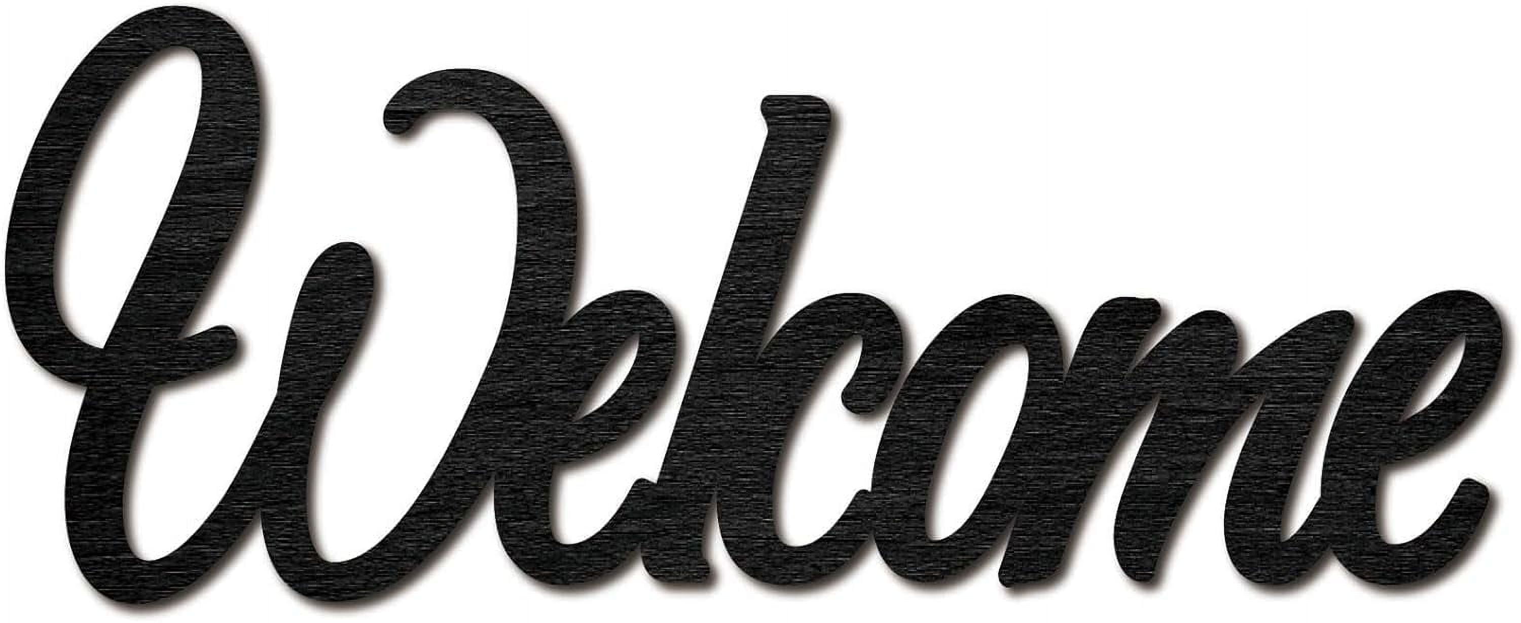 Welcome Wood Cut Sign Art Welcome Letter Sign Laser Cut Wooden Decor ...