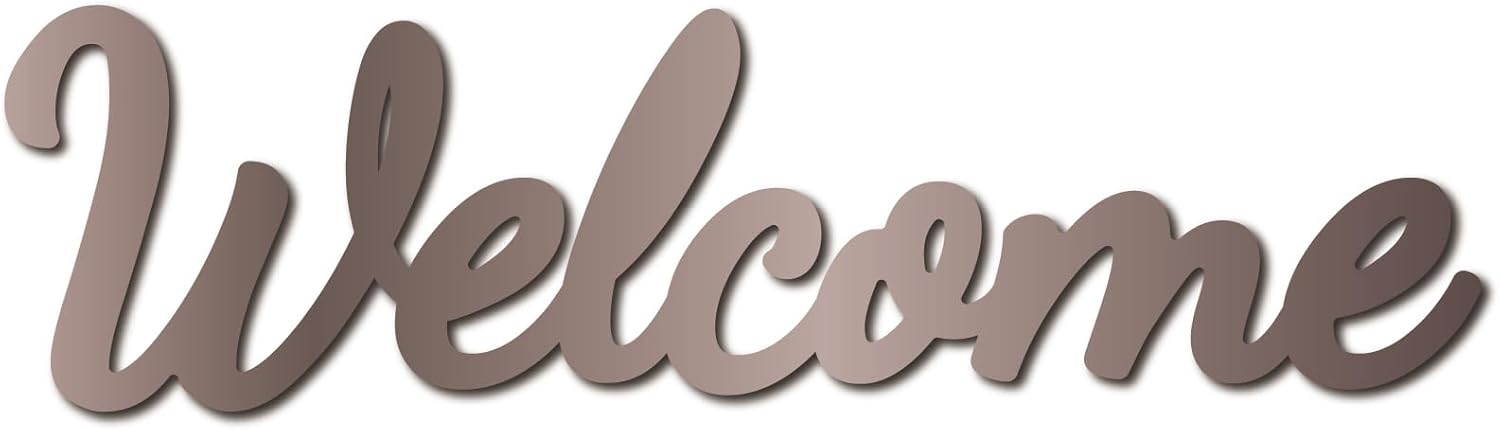 Welcome Wood Cut Sign Wall Art Laser Cut Out Wood Letter Sign Wooden ...
