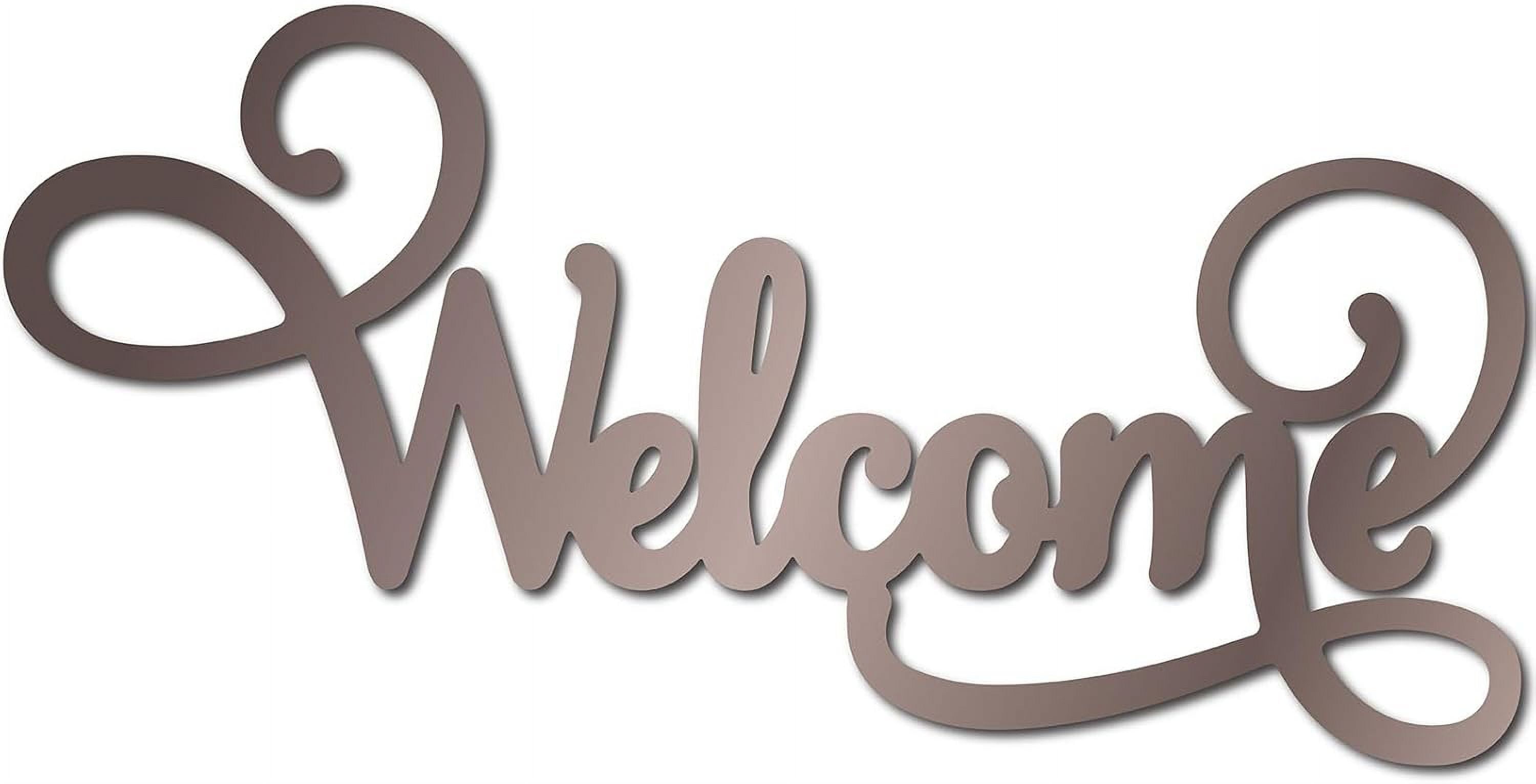 Welcome Wood Cutout Sign Word Sculpture Wood Sign Unfinished Laser Cut ...