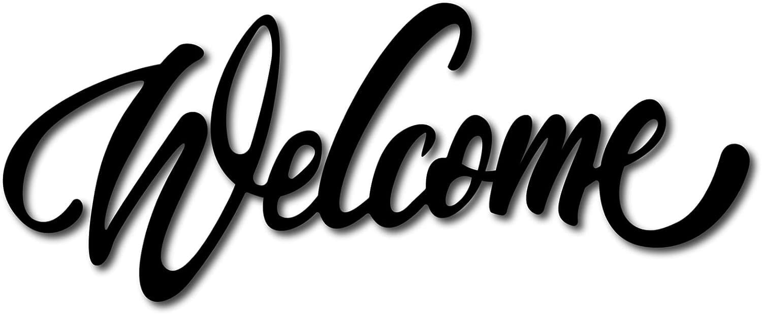 Welcome Wood Letters Sign Unfinished Cutouts Wooden Wall Art Decoration ...