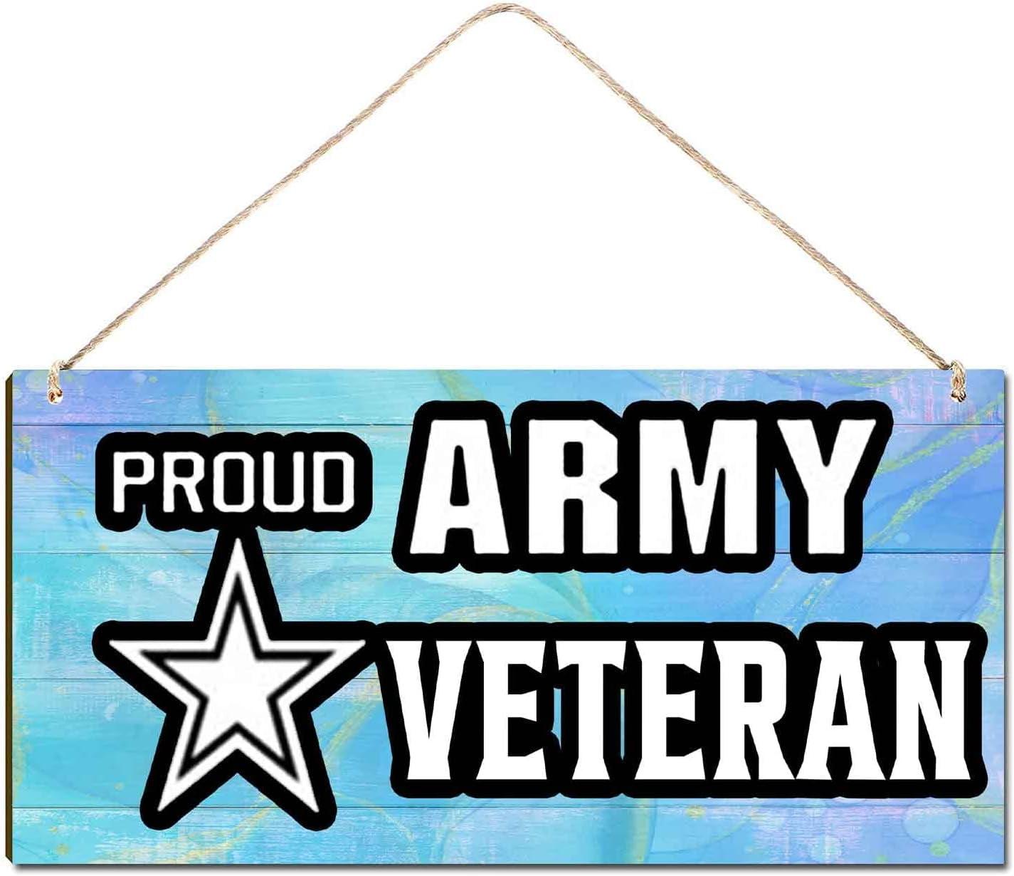 Welcome Wood Sign Proud Army Veteran Rustic Farmhouse Wall Retro For ...