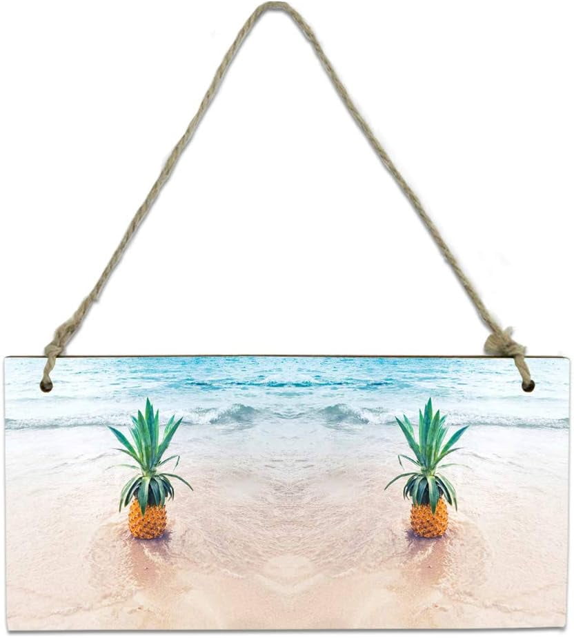 Welcome Wood Signs for Porch, Pineapple Ocean Beach Custom Wooden Signs, Summer Tropical ...